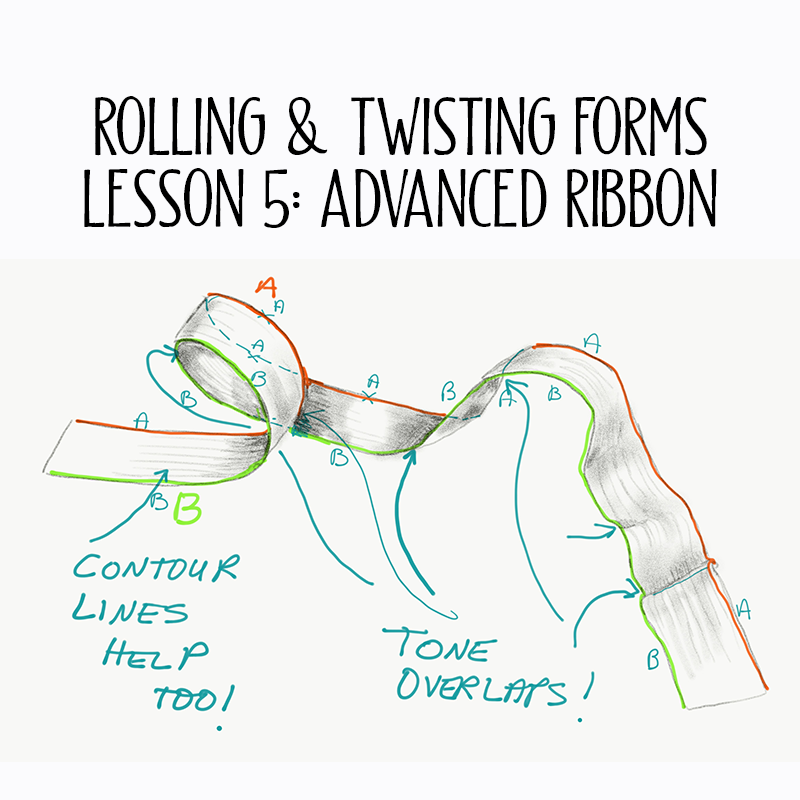 Lesson 38: Advanced Ribbon - Draw Botanical LLC